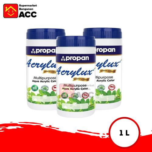 Jual Propan Acrylux Cat Multipurpose Berbahan Dasar Air 1 liter - white ...