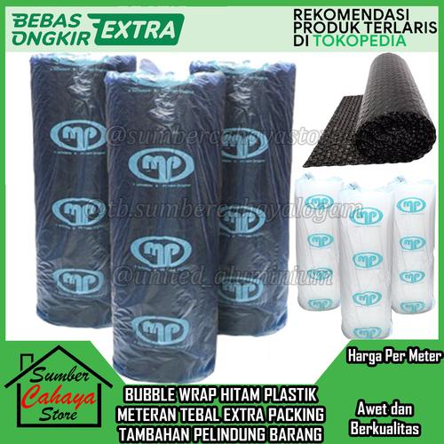 Promo Bubble wrap Hitam 1 Meter plastik bable pack buble Babel Tebal ...