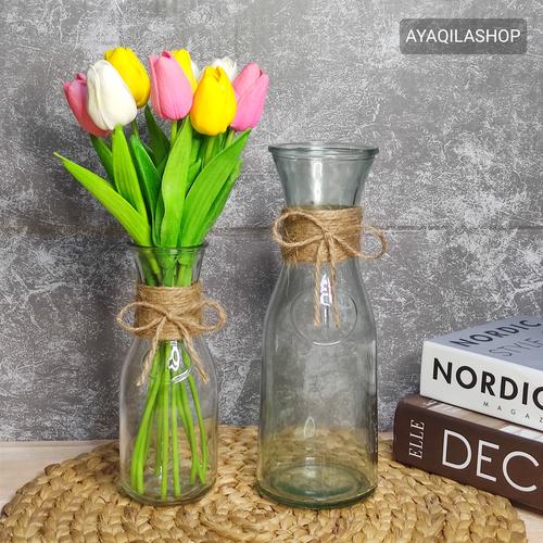 Jual VAS BUNGA KACA TALI RAMI AESTHETIC HIDROPONIK POT KOREA ESTETIK ...