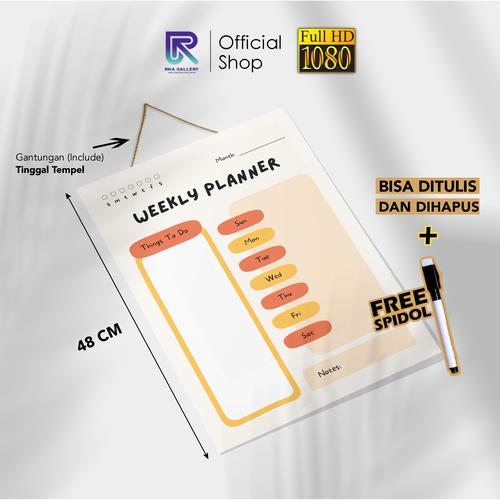 Jual Weekly Schedule Planner Board Catatan Jadwal Mingguan Papan ...