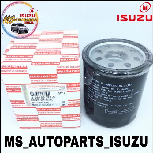 Jual FILTER OLI ISUZU DMAX 4JK / MUX ORIGINAL 6-98165 071-0 - Jakarta ...