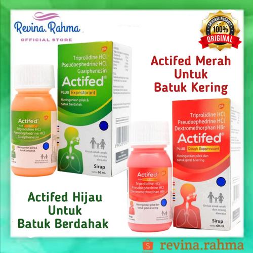 Jual Actifed Hijau & Actifed Merah 60ml Actifed Syrup Batuk Berdahak ...