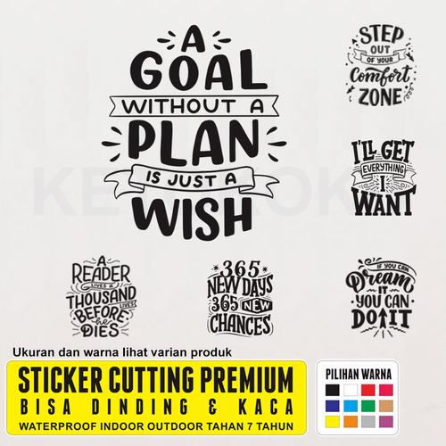 Jual Stiker Dinding Kata Motivasi Quotes Kafe Kamar Sticker Kaca ...