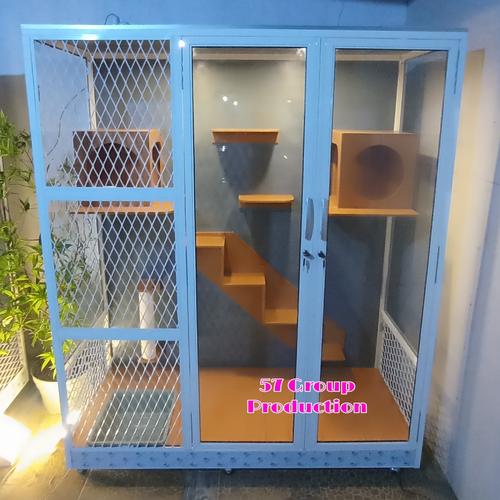 Jual Catquarium Kandang Kucing Putih Besar Cathome Alumunium Lampu ...