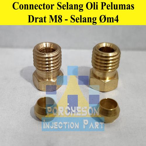 Jual Nepple Fitting m8 PB 4 Lubrikasi Pelumas Oli Compression Sleeve ...