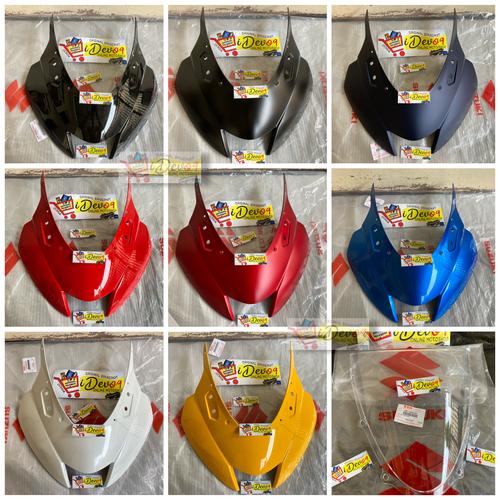 Jual Tameng Batok Visor Windshield GSX R 150!Hitam Biru Merah Putih Ori ...