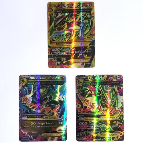 Jual Kartu Pokemon Mega EX Rayquaza Legendary Shiny Foil Card Hologram ...