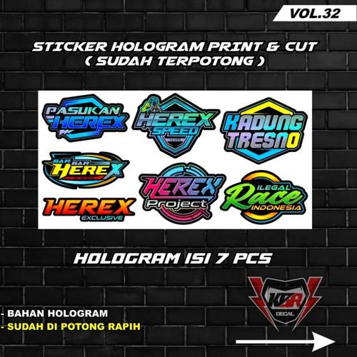 Jual Stiker Pack Racing Hologram Print Cut Vol 32 Stiker Motor Sticker ...