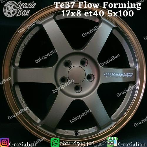 Jual volk rays TE37 r17 Flow Forming 17x8 5x100 2 warna - Putih - Kab ...