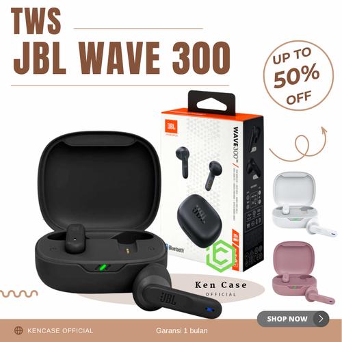 Jual Headset Bluetooth JBL wave 300 Earphone Wireless Pure Bass - Putih ...