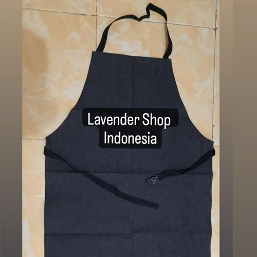 Jual Apron PVC Celemek Masak Pelindung Dada Anti Air - Hitam bhn jeans ...