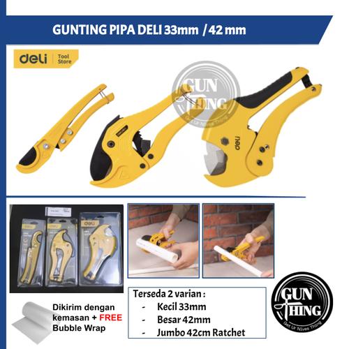 Jual Gunting Pipa Deli - Pipe Cutter 33cmm - Kuning - Kecil 33mm ...