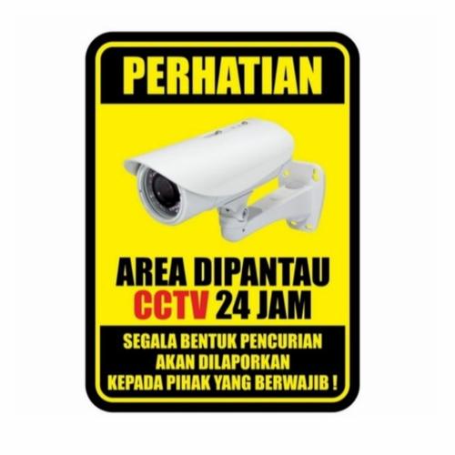 Jual stiker CCTV stiker tulisan perhatian toko ini dilengkapi CCTV ...