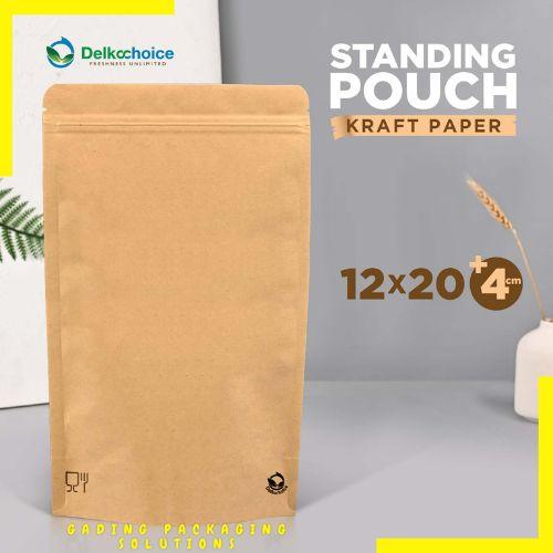 Jual STANDING POUCH PLASTIK KLIP KEMASAN MAKANAN KRAFT PAPER NON WINDOW ...