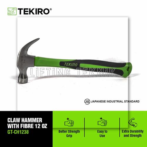 Jual TEKIRO - CLAW HAMMER WITH FIBRE 12 OZ / PALU BESI / ALAT PERKAKAS ...