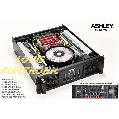 Jual Power Amplifier ASHLEY 4 Channel V4PRO V4 PRO V4-PRO Class H ...