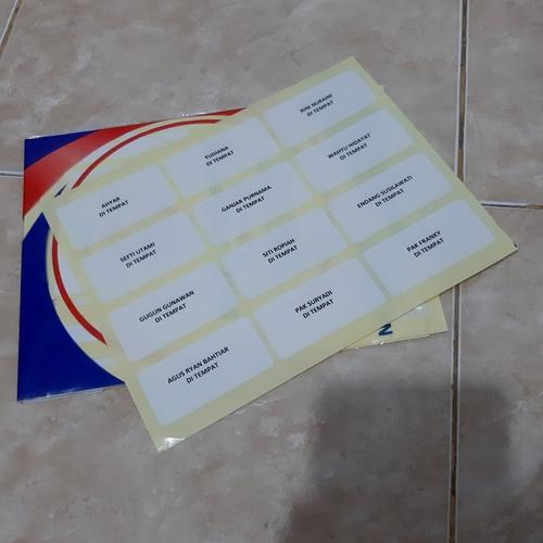 Jual Cetak label nama undangan - Jakarta Selatan - Enme Invitation ...