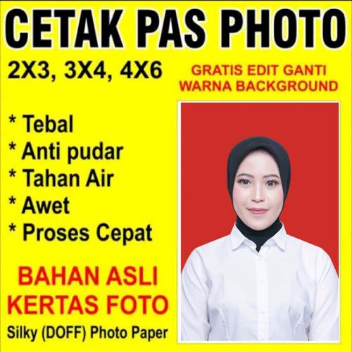 Jual Cetak pas foto 3x2 / 3x4 / 4x6 (FREE GANTI BACKGROUND) - 2x3 - Kab ...