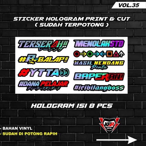 Jual Stiker Pack Racing Hologram Print Cut Vol 35 Stiker Motor Sticker ...