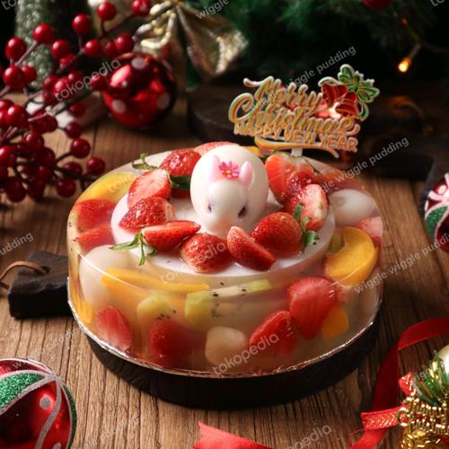 Jual Pudding lychee fruit hampers natal puding leci topping buah ...
