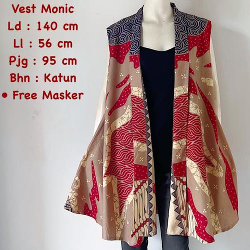 Jual Cardi/Rompi/Blazer Batik Wanita Jumbo Vest Monic #2 - Motif 2 ...
