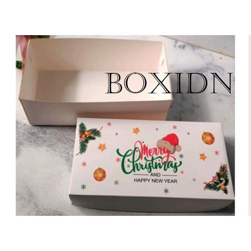 Jual Box Natal 22x11 x7cm Box Natal 2 toples 350gr kotak Box Natal Bolu ...