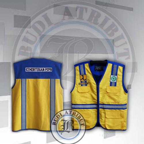 Jual rompi safety rompi proyek rompi pupr rompi lapangan - kuning biru ...