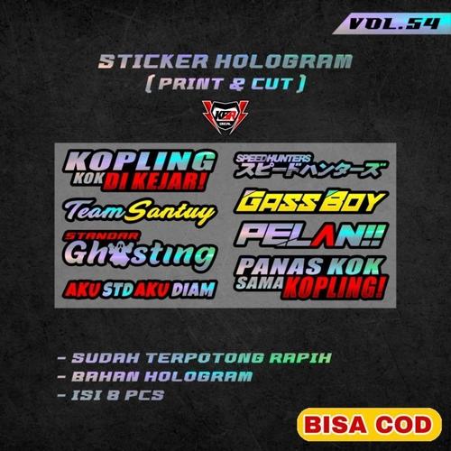 Jual Stiker Pack Hologram Print Cut Vol 54 Stiker Motor Sticker Helm ...