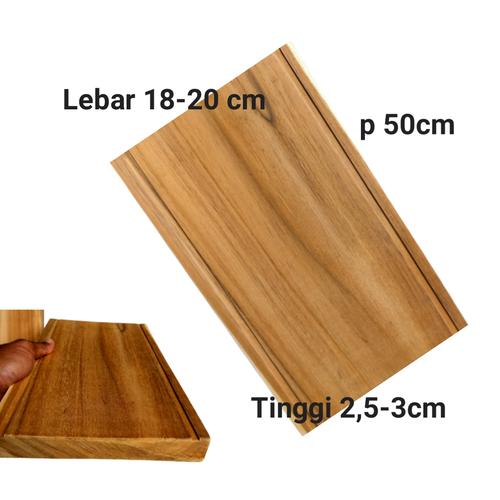 Jual talenan kayu jati besar / cutting board 50 x 20 x 3 cm - 30x15x2 ...