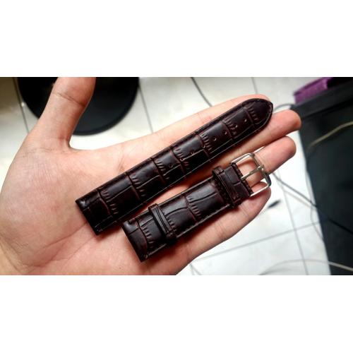 Jual Tali jam kulit 16mm 18mm 20mm 22mm 24mm 26mm crocodile asli ...