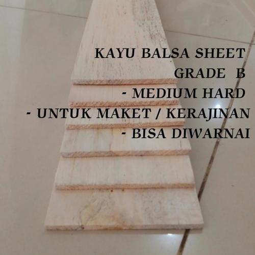 Jual Grade B Balsa Sheet 2mm lebar 10cm Panjang 1meter kayu balsa papan ...