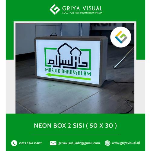Jual NEON BOX 60 X 30CM, 2 SISI ( MASJID DARUSSALAM ) - Jakarta Selatan ...