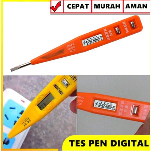 Jual Digital Test Pen Tespen Digital 12- 250v AC DC Dengan Display ...