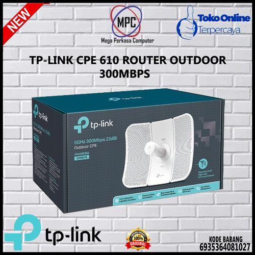 Jual TPLINK CPE610 TP-LINK CPE 610 ROUTER OUTDOOR 5GHZ 300 MBPS - Kota ...