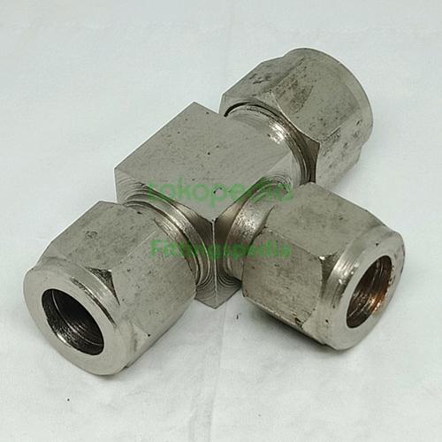 Jual Compression fitting Union Tee OD 1/2" model double ferrule Besi ...