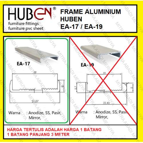 Jual Profil Frame Handle Alumunium Aluminium HUBEN EA 17 EA17 EA-17 ...