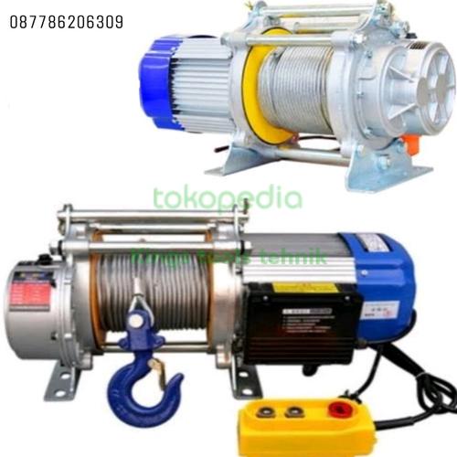 Jual Electric winch hoist / katrol listrik 220volt heavy duty - 1500kg ...