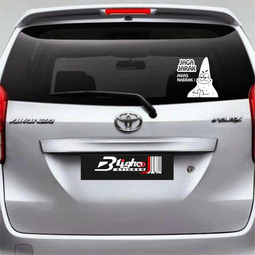 Promo STIKER AWAS NABRAK KEREN CUTTING STICKER MOBIL PATRICK STAR JAGA ...