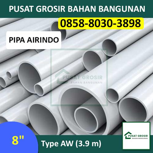 Jual Pipa PVC 8" AW Merek Airindo Pipa Paralon 8inch AW Per Btg (3,9m ...