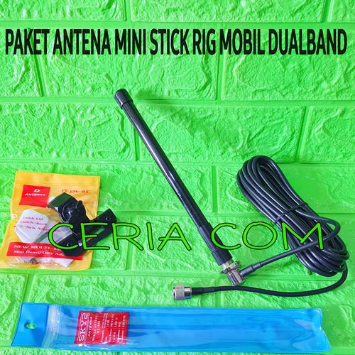 Jual ANTENA STICK RIG MOBIL DUALBAND MINI ANTENNA MOBIL VHF UHF SKY ...