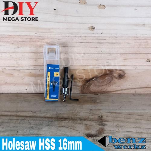 Jual Mata bor holesaw HSS 16mm / mata bor plong besi tipis, kayu benz ...
