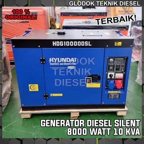 Jual Genset Silent Diesel 8000 watt 10 KVA Hyundai HDG 10000 DSL ...