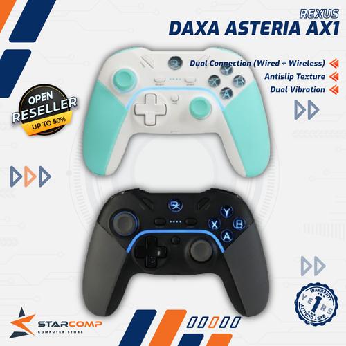 Jual Rexus Daxa AX1 Asteria Gamepad Dual Connection - V2 Hitam - Kab ...