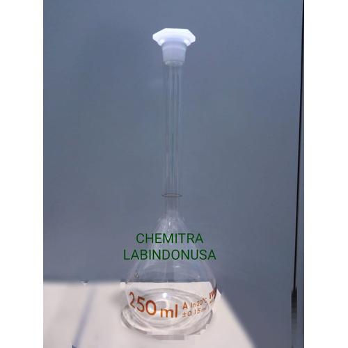 Jual Labu Ukur Volumetric Flask Plastic Stopper 250 ml tutup plastik IWAKI - Kab. Bekasi ...