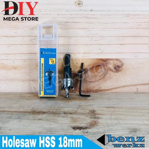 Jual Mata bor holesaw HSS 18mm / mata bor plong besi tipis, kayu benz ...