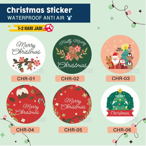 Jual Stiker Label Natal / Christmas Sticker / Stiker Toples Natal - 3x3 ...