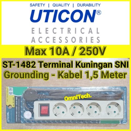 Jual Stop Kontak Arde 4 Lubang Saklar On Off Kabel Uticon Kuningan ...