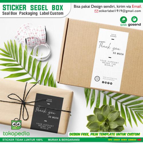 Jual Sticker seal packaging box / Sticker segel custom / Sticker ...