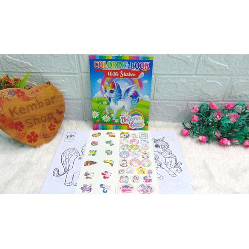 Jual BW-1801-BS Buku Coloring With Sticker Buku Mewarnai Anak dengan ...