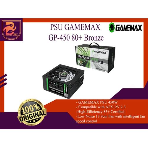 Jual GAMEMAX PSU 450W GP-450 / GP450 80+ Bronze Original Garansi Resmi - Kota Surabaya - BOT ...